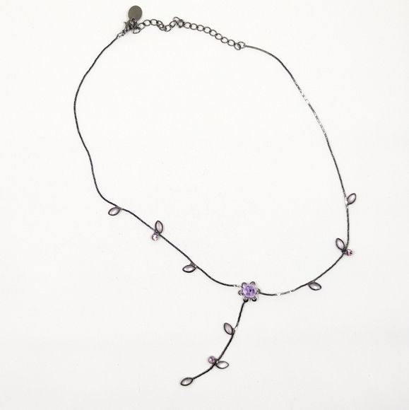 Claire's | Jewelry | Claires Black Metal Rose Vine Adjustable Necklace ...
